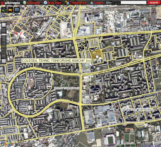 Localizare - Colegiul Tehnic ”Gheorghe Asachi”